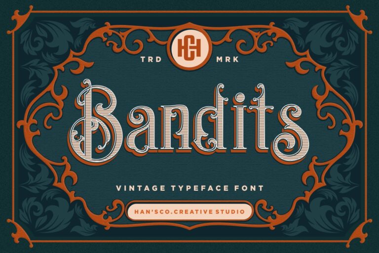 Bandits Decorative Cursive Font | SVG, DXF, OTF, ttf | fonts procreate ...