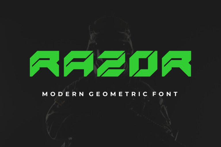 Razor - Geometric fonts, Hi Tech fonts, Futuristic fonts, Sci fi fonts ...