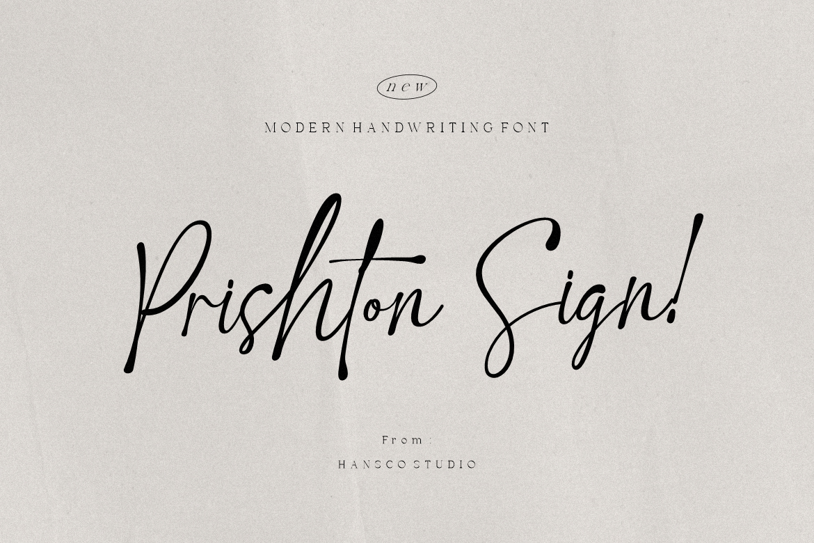 Prishton Sign Font - Modern Font, Canva Font, Cricut Font, Handwritten ...