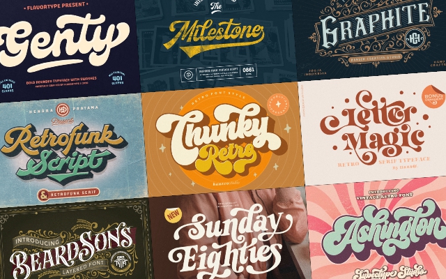 88+ Retro Font and Vintage Font Picks to Level Up Your Designs Free and ...